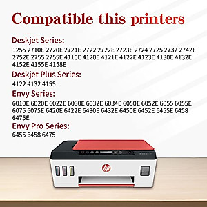 67xl 67 Ink Cartridges Black Combo Pack Replacement for HP Ink 67 67xl Black Ink Cartridge for HP Envy 6052 6055 6055e 6075 Pro 6452 6455 6458 DeskJet 1255 2732 2752 2755 DeskJet Plus 4100 4152