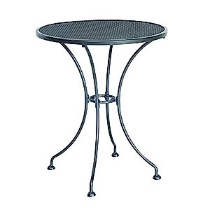 Royal Garden Metal Patio Outdoor Bistro Table - Nova Collection - 24" Patio Bistro Table - Outdoor Patio Table - Industrial Steel Mesh