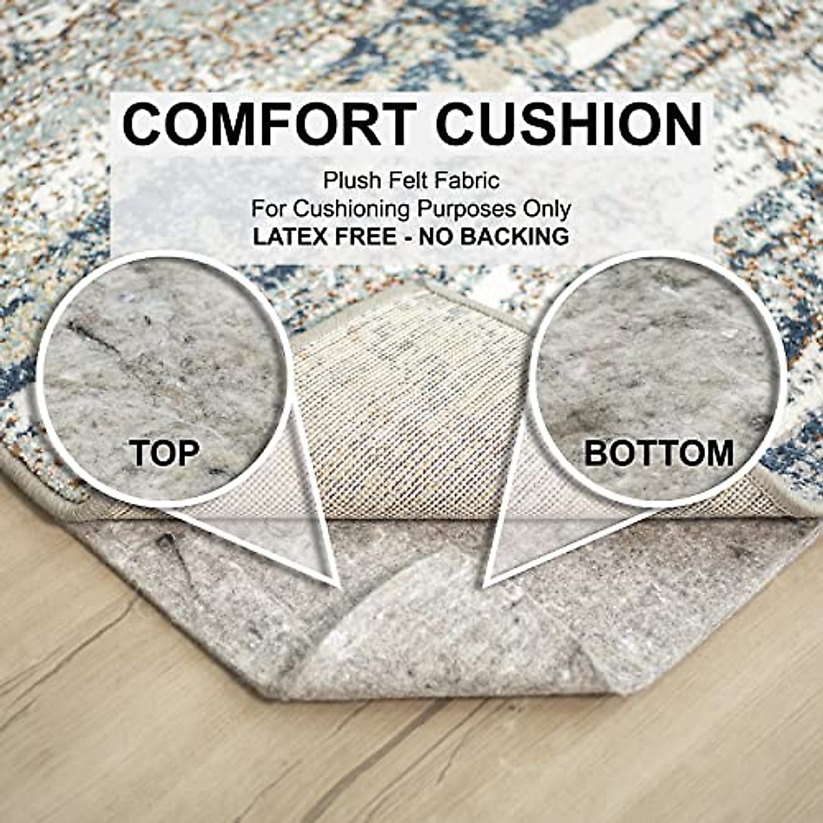 Mohawk Home 9' x 12' 3/8 Rug Pad 100% Felt Protective Cushion, Premium Comfort Underfoot – Safe for All Floors