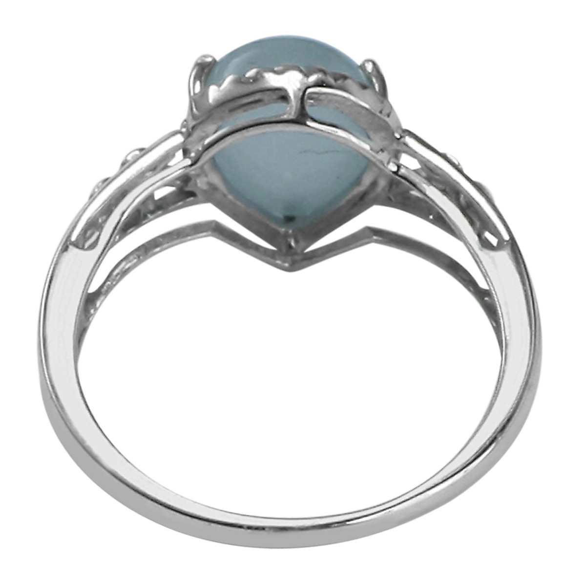 SGL Milky Aquamarine 2.45 Carat Solitaire Ring for Women 925 Sterling Silver Wedding Jewelry for Women