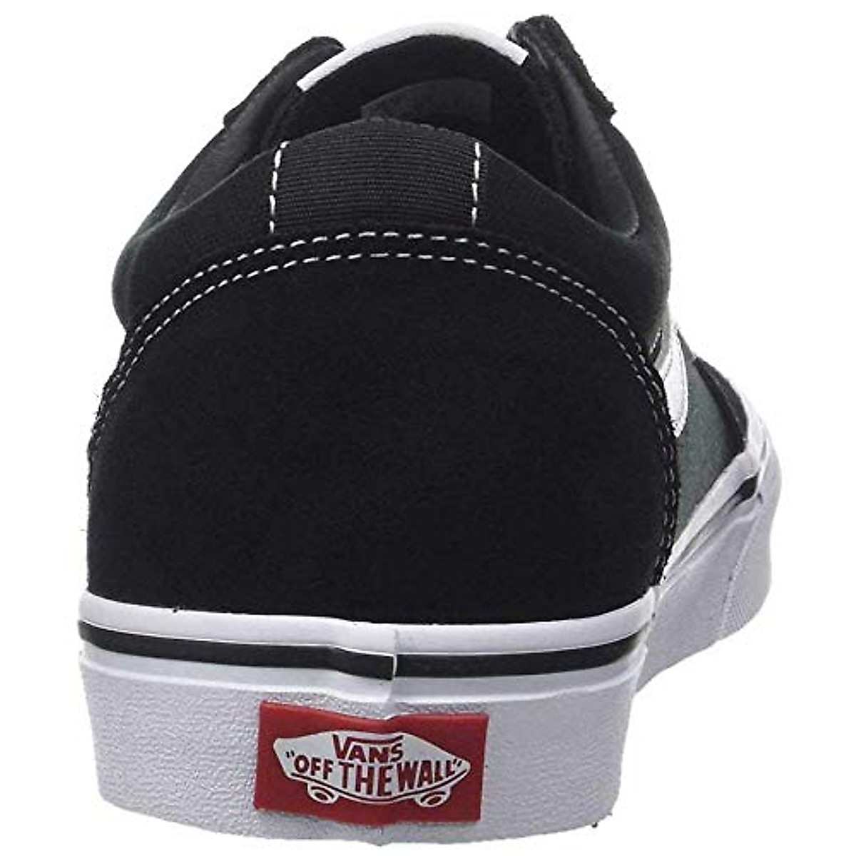 Vans Men's Ward Sneaker, Black Suede Canvas Black White C24, 10.5