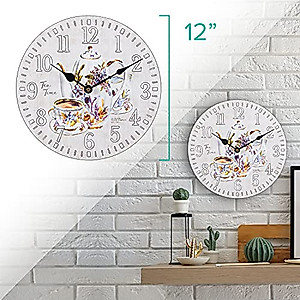 La Crosse Clock 404-2631T-INT 12 Inch Tea Time Quartz Wall Clock