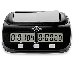 Chess Armory 15 inch Wooden Chess Set and Chess Clock Bundle for Kids and Adults