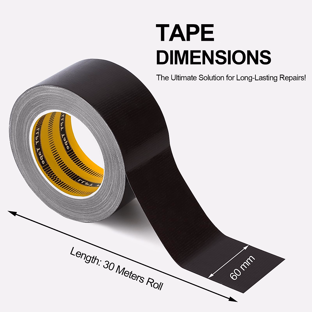 LLPT Duct Tape Premium Grade 2.36 Inches x 108 Feet x 11 Mil Easy Tear Residue Free Strong Adhesive Color Dark Brown (DT254)