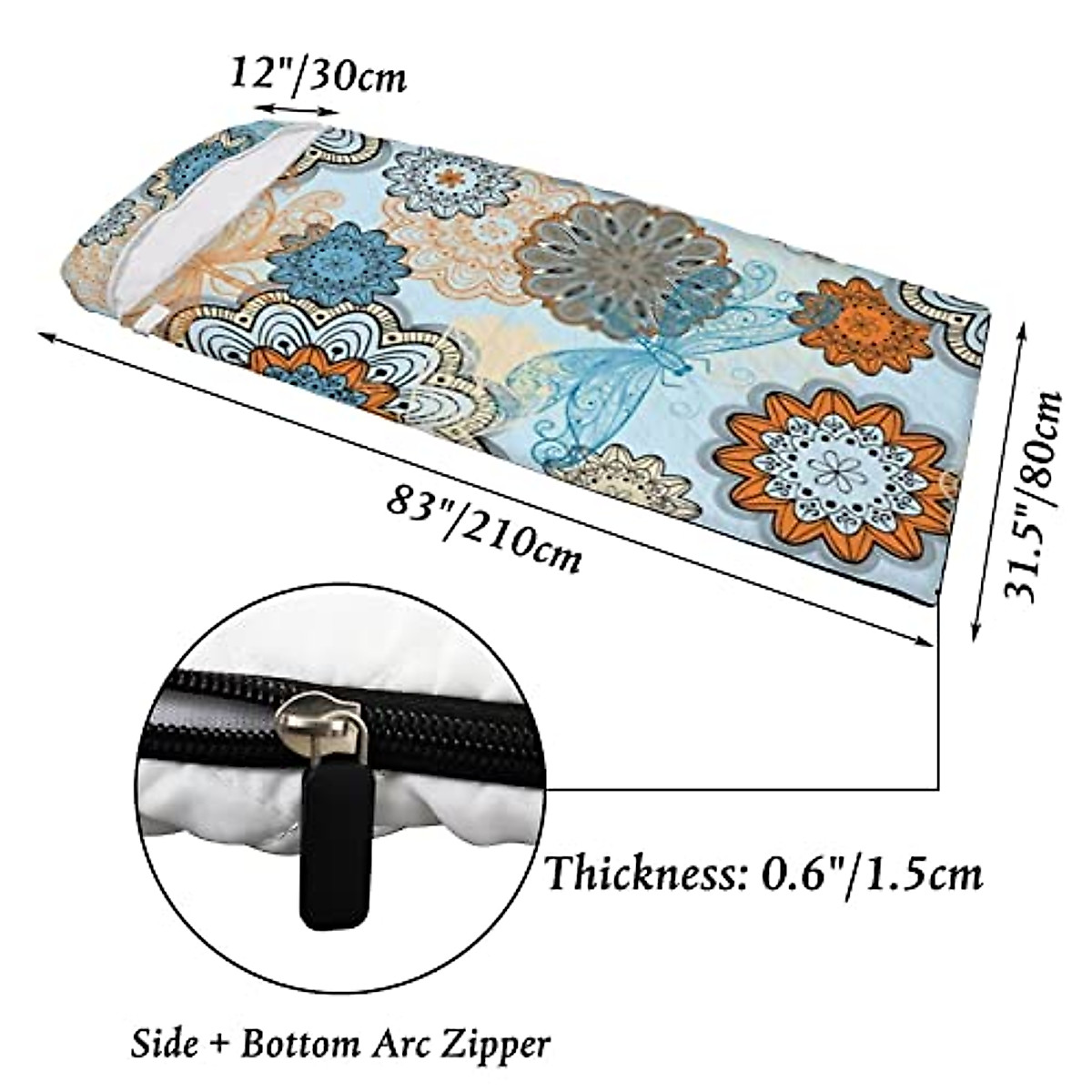 Camping Sleeping Bags for Adults Abstract Doodle Flowers Dragonflies 3 Season Cold Weather Sleeping Bag Waterproof Sleeping Nap Mat for Girls Boys Hiking Travel Outdoor