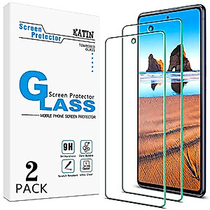 KATIN [2-Pack] Designed For Samsung Galaxy S20 FE 5G, Galaxy S20 FE Tempered Glass Screen Protector, Bubble Free, Support Fingerprint Reader, Case Friendly