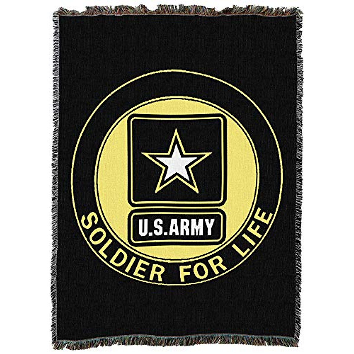 Pure Country Weavers US Army - Star Logo - Soldier for Life Blanket - Gift Military Tapestry Throw Woven from Cotton - Made in The USA (72x54)