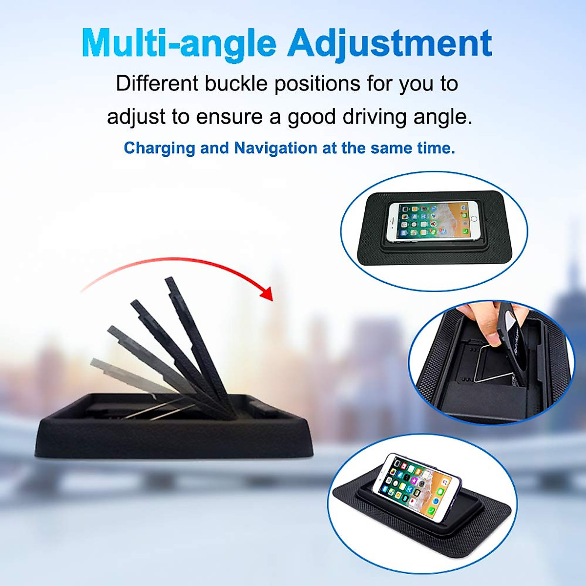 Wireless Charger for Car iPhone Wireless Charger Fast Charging 15W Qi Car Wireless Charging Pad Phone Charger Dashboard Car Wireless Charger for iPhone, Samsung, Android Cell Phones