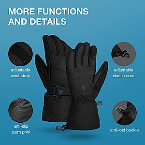 ZIONOR X11 Ski Goggles Magnetic Cylindrical Snowboard Snow Goggles for Men Women and Ski Gloves