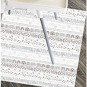 Splat Mat for Under High Chair/Arts/Crafts, WOMUMON Washable Spill Mat Waterproof Anti-Slip Floor Protector Splash Mat, Messy Mat and Table Cloth