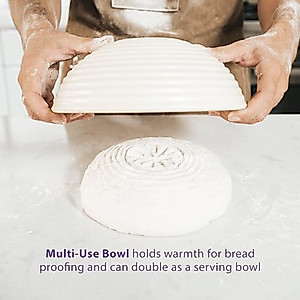 Talisman Designs Decorating Embosser | 9-Inch Warmer Basket | Dough Proofing, Box Bowls | Create, Perfect Crust & Shaped Bread Loaves
