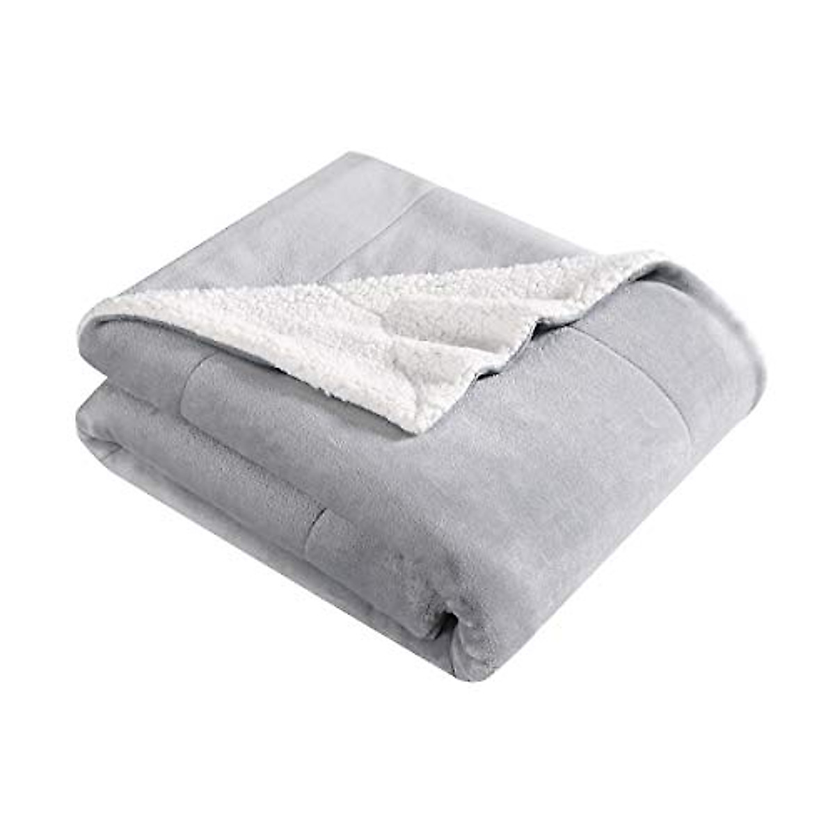 Eddie Bauer Ultra-Plush Collection Throw Blanket - Reversible Sherpa Fleece Cover, Soft & Cozy, Perfect for Bed or Couch, King, Chrome Grey