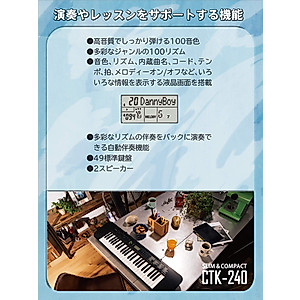 CASIO Electric Keyboard 49Black CTK-240 (Japan Import)
