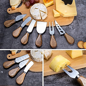 Cheese Knives Set,Stainless Steel Cheese Knife Collection Cheese Slicer Cheese Cutter Cheese Fork,Cheese Spreading Knife Cheese Markers for Charcuterie Boards Accessories Charcuterie Utensils