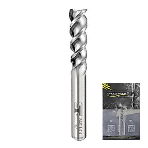 SPEED TIGER Carbide Square End Mill - 3 Flute - IAUE5/16 3 (1 Piece, 5/16") - High Feed U-Type Design - for Roughing and Finishing - for Milling Aluminum Applications – Professional Mill Bits Sets
