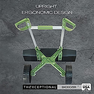 Easy Doze-It 30" SnoDozer Dynamix Grip | Commercial Shovel on Wheels | Snow Mover Scraper for Drive Walk Snow Removal | Made in USA by Vertex | Model EX988.30