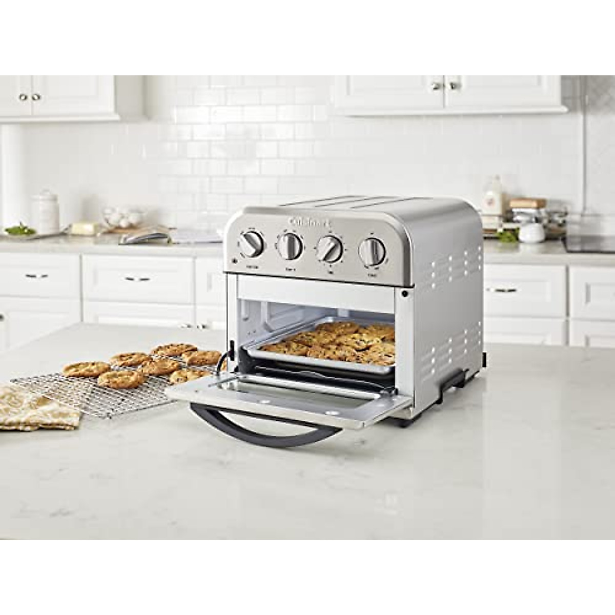 Cuisinart TOA-28 Compact Convection Toaster Oven Airfryer, 12.5" x 15.5" x 11.5", Stainless Steel