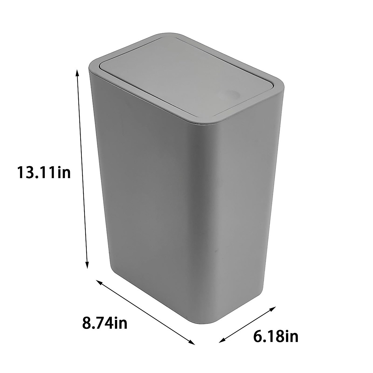 Kitchen Trash Can Bathroom Trash Can with Lid, Garbage Bin Small Garbage Can with Press Lid, Garbage Cans for Kitchen Plastic Wastebasket with Popup Lid Dustbin for Home, Office