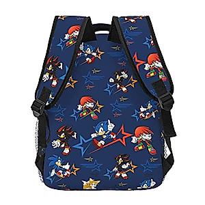 TopJianyu Cartoon Backpack For Boys Teen Blue Backpacks Cute Bookbag Lightweight Casual Daypack Travel Bag