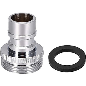 Silver Faucet Adapter,Faucet Adapter for Portable Washer,Dishwasher Snap Adapter Connection,Brass Chrome，5/16-27 Male or 55/64-27 Female,Faucet Aerators,Faucet Parts