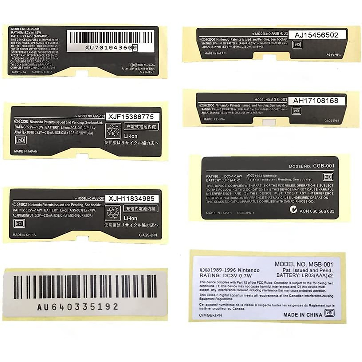 1PCS New Labels Stickers for Gameboy Advance GBA SP GBA GBC GBP Game Console Replacement (GBA SP 101)