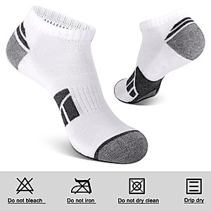eallco 8 Pairs Mens Ankle Socks Low Cut Socks for Men Sock Size 10-13