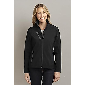 Port Authority Ladies Welded Soft Shell Jacket, L324, Black, XL