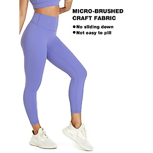 NEPOAGYM High Waisted Leggings for Women No Front Seam,Lightweight Yoga Leggings Buttery Soft 25 Inch 7/8 Length(Very Peri,S)