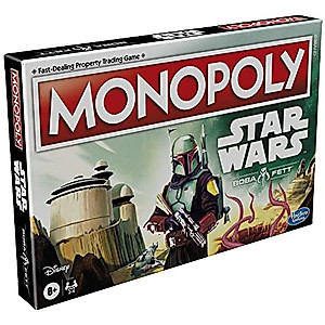 Hasbro Gaming Monopoly: Star Wars Boba Fett Edition Board Game for Kids Ages 8+, Inspired by The Star Wars Movies and The Mandalorian TV Series