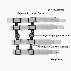 PHASFBJ Knee Joint Fixation Bracket, Adjustable Knee Brace Fracture Rehabilitation Knee Orthosis Support Splint Stabilizer Wrap Sprain Post-Op Meniscus Injury,Ordinary(universal)