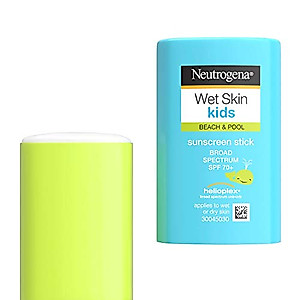 Neutrogena Wet Skin Kids Water Resistant Sunscreen Stick for Face and Body, Broad Spectrum SPF 70, 0.47 oz