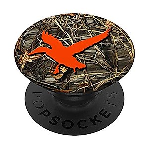 Duck Hunting Orange Brown Camouflage Camo Background PopSockets PopGrip: Swappable Grip for Phones & Tablets