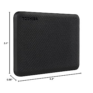 Toshiba Canvio Advance 2TB Portable External Hard Drive USB 3.0, Black - HDTCA20XK3AA