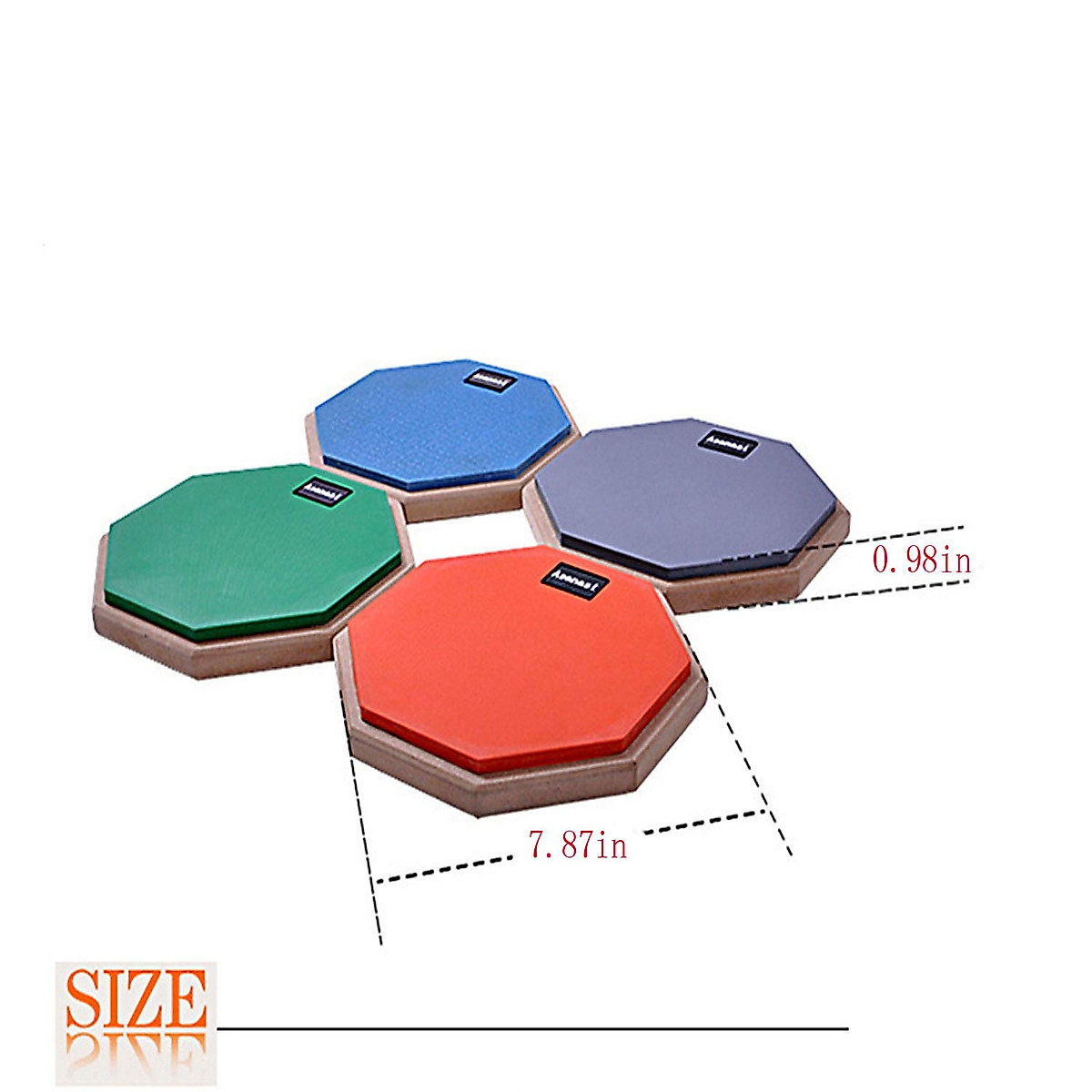 Meech 8-inch Dumb Drum Set Mute Drum Double-sided Practice Mat With Stand Beginner Dumb Drum Set Four Colors Available