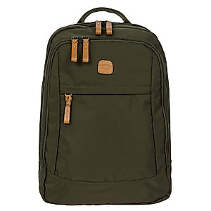 Bric's X-Travel Metro Backpack - 15 Inch - Travel Backpack for Women and Men - Designer Bag with Large Pockets - Olive