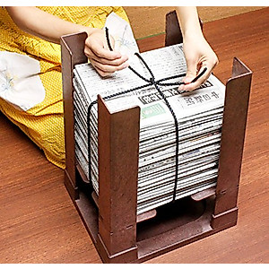 Homey Plastic Industrial Newspaper Raised Wood Carving