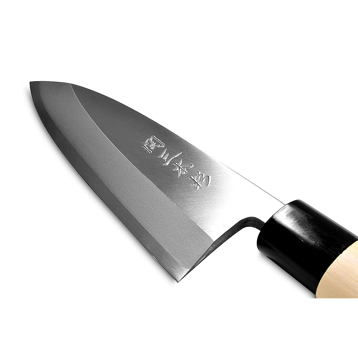 Seki Japan Japanese Seki SANBONSUGI Sushi Chef Knife, Stainless Steel Sashimi Deba Knife, Magnolia Wood Handle, 150 mm (5.9 in) for Left-Handed