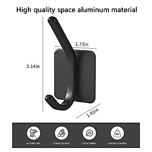 Paoli Heavy Duty Self Adhesive Hooks - Sturdy self Adhesive Hooks for Home, School and Office Easy to fit and Remove,with a Maximum Load Capacity of 30lb (4 PC).