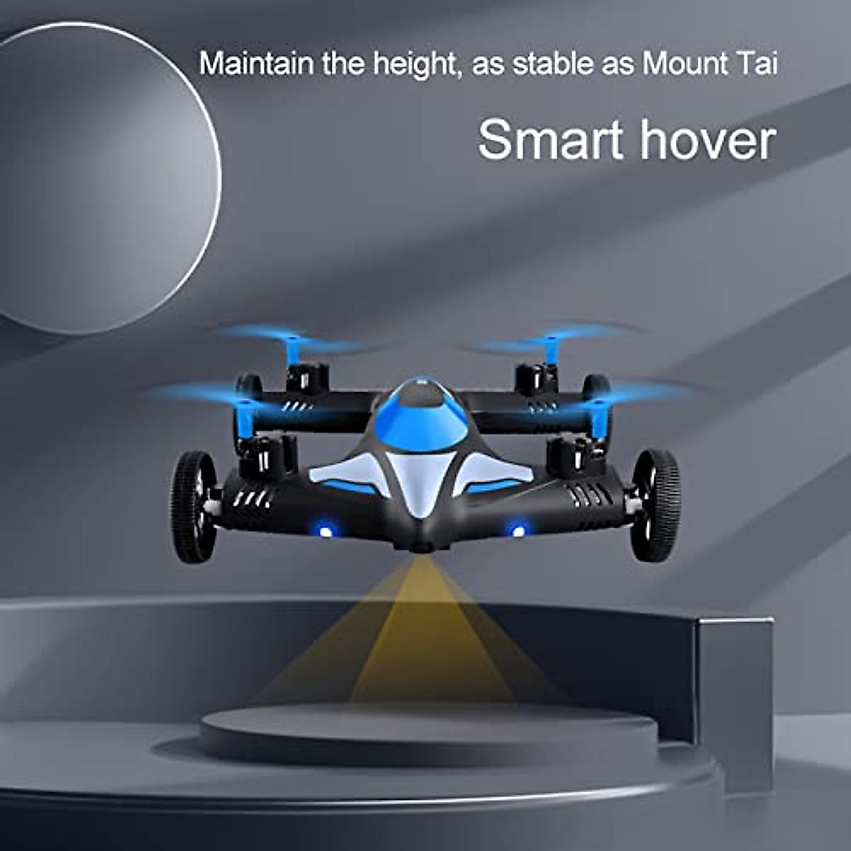 Aufmer Mini Drone with Kids Camera, 2.4G Quadcopter Drone with Land Mode or Flight Mode, Altitude Hold, Headless Mode, 3D Flip, RC Drones (Blue)