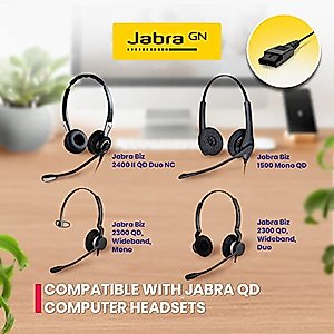Jabra GN Style Splitter Y-Training Cord (Observation- Live/Mute Version), Compatible with Jabra, Liberation, GN Netcom Headsets - Quick Disconnect - for Coaching, Supervising, Training, Monitoring