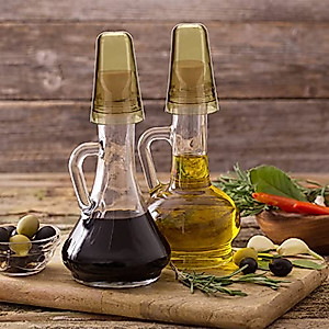 ZEAYEA 24 Pieces Pour Spout Covers, Universal Liquor Pourer Cover, Translucent Liquor Bottle Pour Dispenser Spout Dust Covers, Plastic Pour Dust Caps for Home Kitchen Tools Supplies