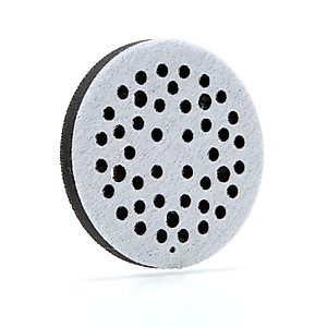 3M Clean Sanding Soft Interface Disc Pad, 44 Holes - Disc Backup Pad for Vacuum Sander - Hook and Loop Attachment - 5" x .5" - 28321