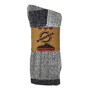 Different Touch 60 Pairs Men Wholesale Bulk Lots Wool Thermal Winter Socks, Warm Cold Resistant (Grey)