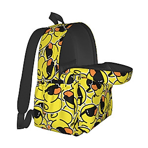 Sunwarshile Duck Pattern Backpack Book Bags Lightweight Casual Laptop Backpacks Travel Daypack For Man Woman