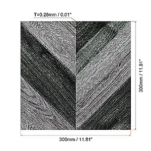 uxcell Peel and Stick Floor Wall Tiles Sticker, 10Pcs 12"x12" Self-Adhesive Wood Grain Floor Stickers Matte Frosted Flooring Tiles for Kitchen Bathroom and Home Decor, Dark Grey