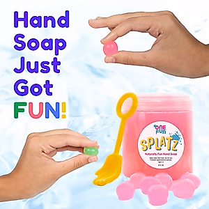 Fun Kids Hand Soap Green - Natural Bursting Bubbles with Crisp Apple Scent - Irresistible Balls of Soap That SPLAT for Perfect Amount of Soap Every Time - by SPLATZ, 8 oz/60 Hand Washes…