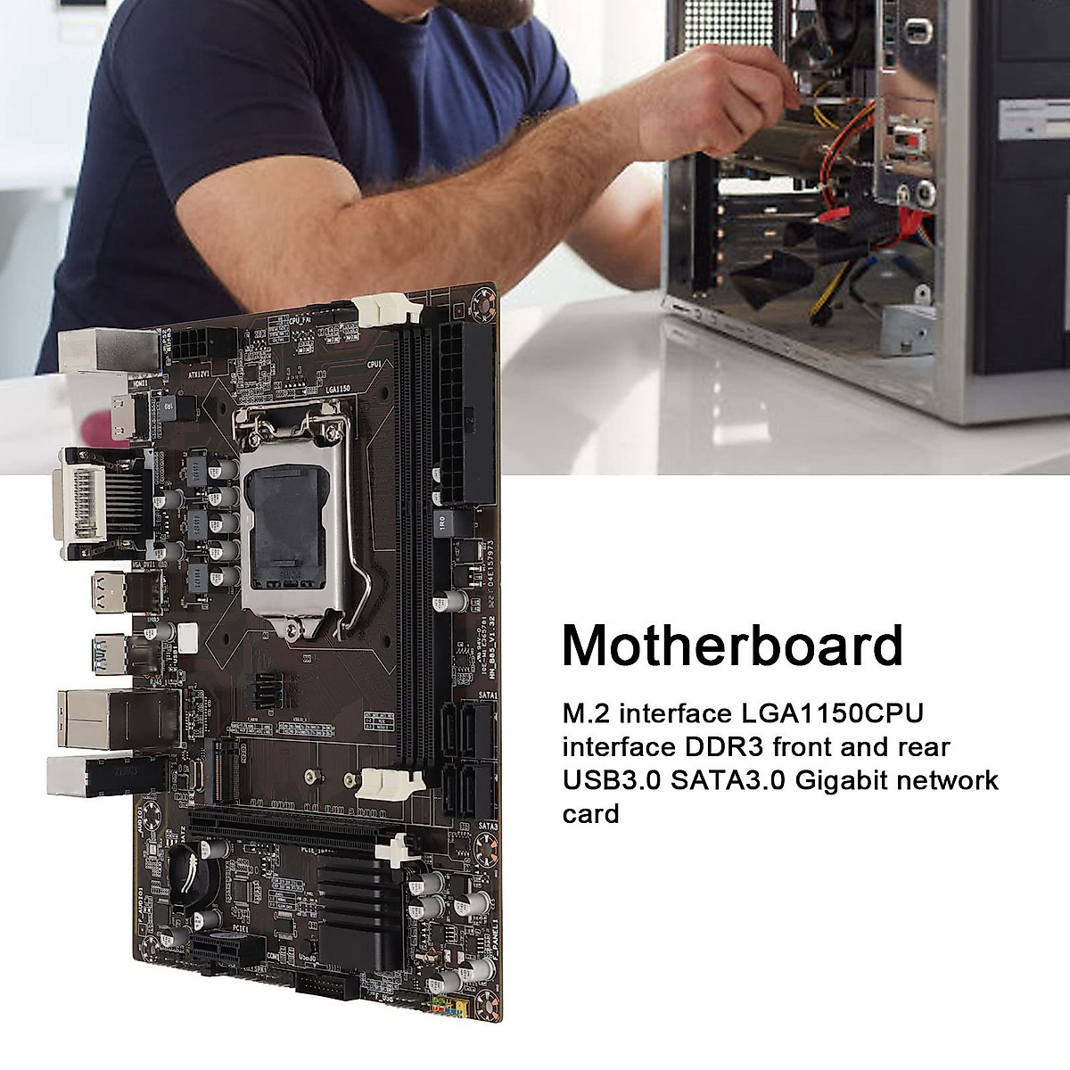 PC Motherboard, CPU LGA 1150 Socket, B85 Computer Motherboards, DDR3 1600/1333/1066MHz Memory, 100M Network Card, Gaming Mainrboard for Desktop Computers