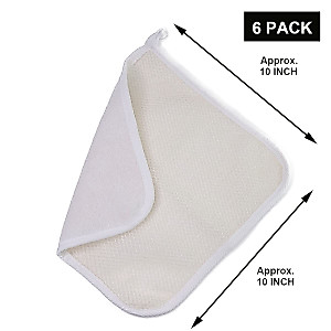 PPHAO BASIC - Soft Weave Washcloth for Face - Face Washcloths - Exfoliating Washcloths for Dead Skin - Exfoliating Towel Pack - Bulk - Washcloths Scrubber for Body and Face - Towel - 6 Pack
