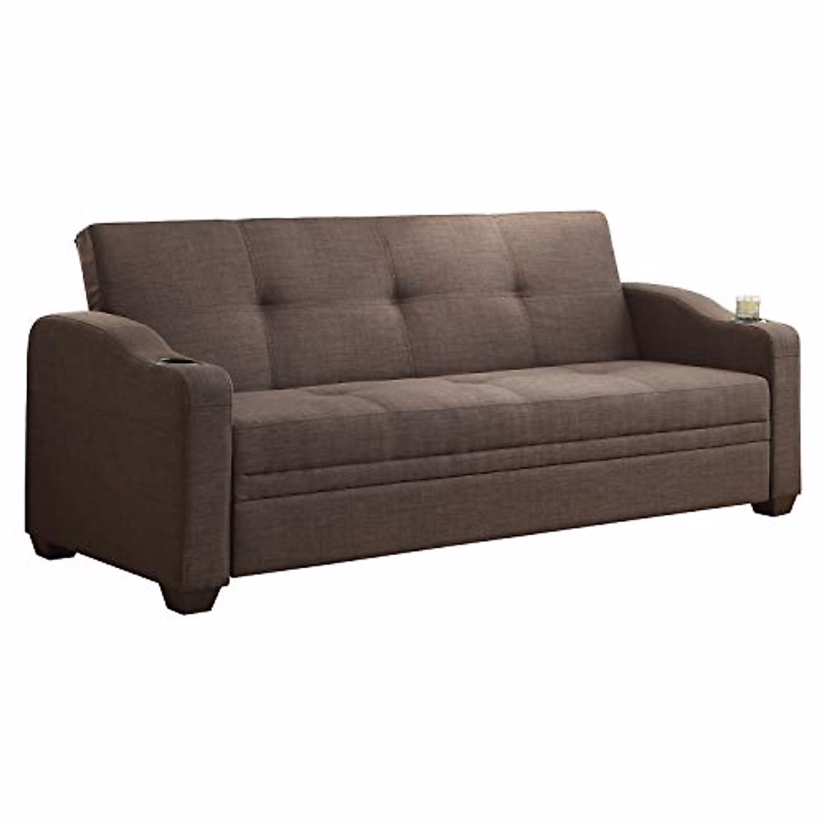 Lexicon Cline Futon Sofa Sleeper, Grayish Brown