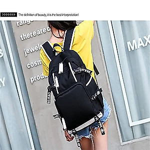 TPSTBAY Anime Travel Backpack Unisex Travel Bagpack Oxford Bookbag Cartoon Laptop Backpack with USB Port (5)
